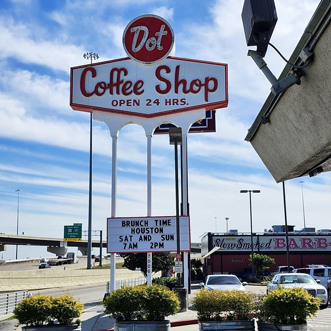 That iconic red sign has been beckoning hungry Houstonians for decades&mdash;a 24-hour promise of comfort that never goes out of style.