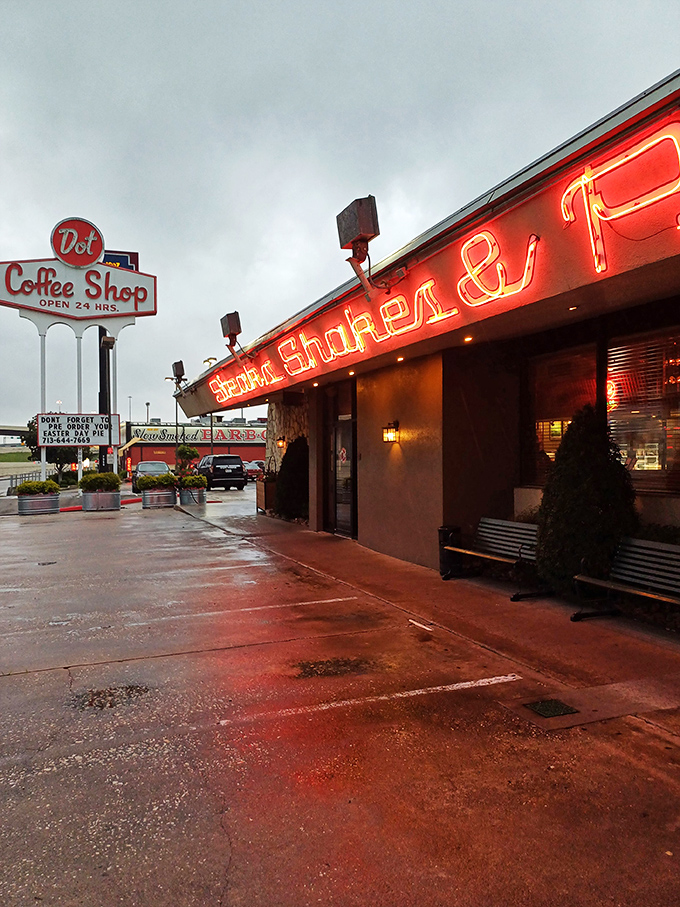That iconic red sign has been beckoning hungry Houstonians for decades&mdash;a 24-hour promise of comfort that never goes out of style.