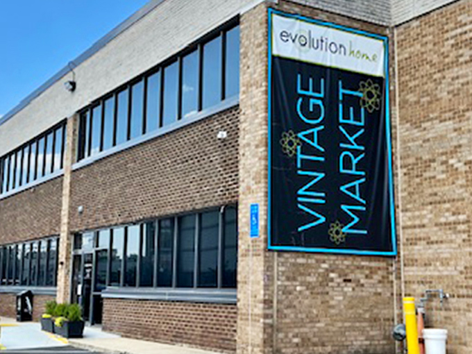 The unassuming exterior of Evolution Home in Alexandria hides a wonderland of vintage treasures inside &ndash; like finding Narnia in your neighbor's brick closet.