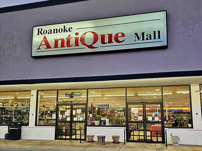 The unassuming exterior of Roanoke Antique Mall belies the wonderland of treasures waiting inside. Time travel begins here!