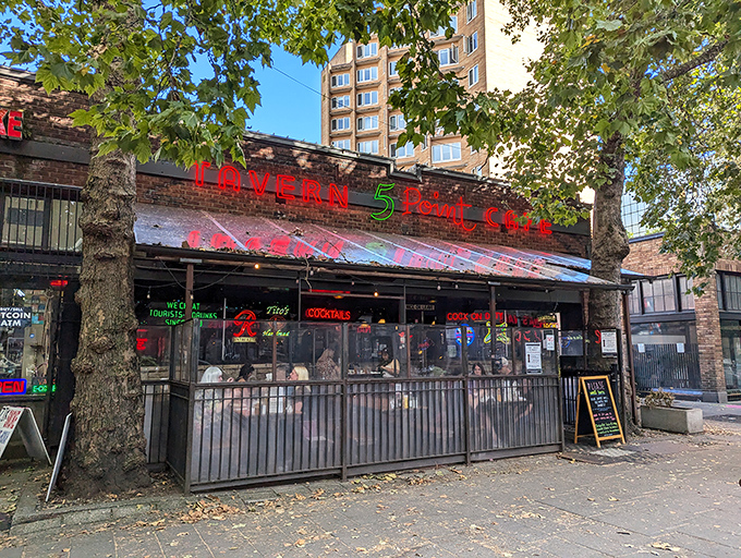 The neon signs promise "cocktails" and "open 24 hours" like old friends beckoning you into this Seattle institution that's been keeping it real since 1929.