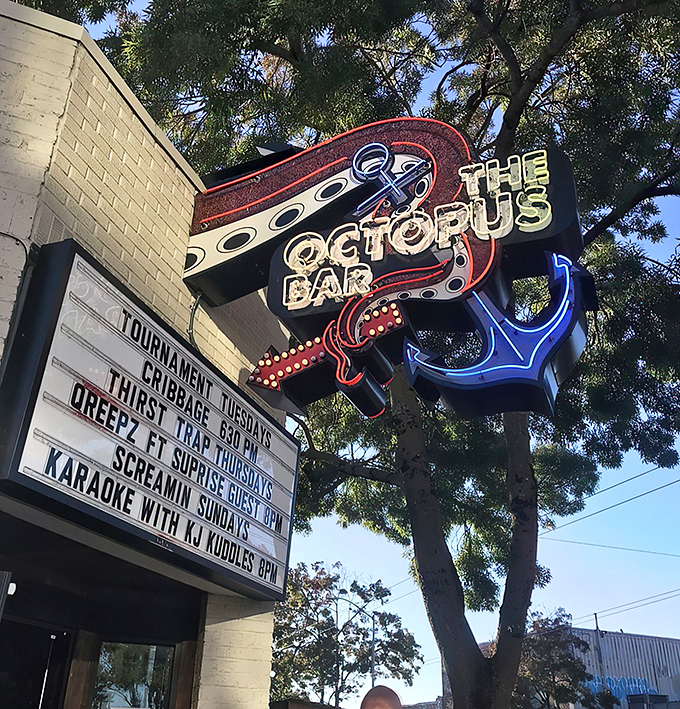 The unassuming exterior of The Octopus Bar hides a wonderland of nautical treasures. Like finding a pearl in an ordinary oyster, this Seattle gem awaits discovery.