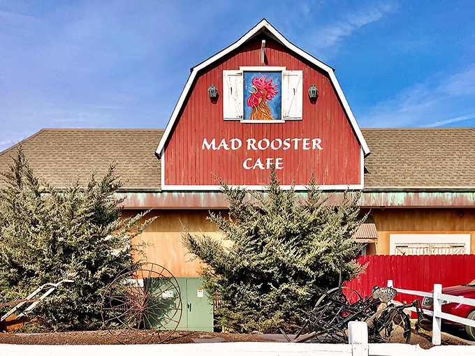 The iconic red barn facade isn't just for show&mdash;it's a promise that what's inside will make your morning cluck with delight.