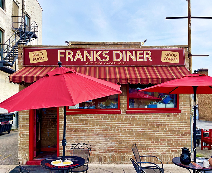 Frank's iconic brick exterior with its classic red awning isn't trying to be trendy&mdash;it's too busy being timeless. Wisconsin comfort at its finest.