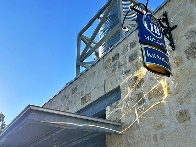 The exterior mural tells you everything: this isn't just a restaurant, it's a cultural time capsule where German heritage meets Texas hospitality.