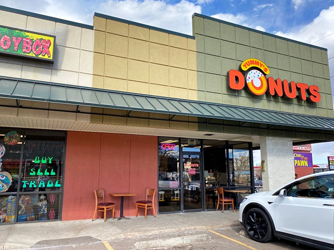 The unassuming storefront promises no frills, just thrills. Like finding a Michelin-starred restaurant in a strip mall, Yummy's exterior hides delicious secrets within.