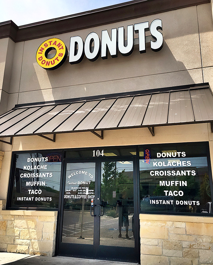 The unassuming yellow and white sign of Instant Donuts beckons from its strip mall home&mdash;proof that culinary treasures often hide in plain sight.