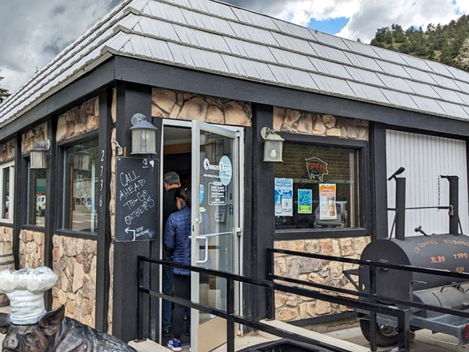 The unassuming exterior of barbecue greatness. Like finding a Picasso at a yard sale, Smokin Yard's modest building hides culinary treasures within.