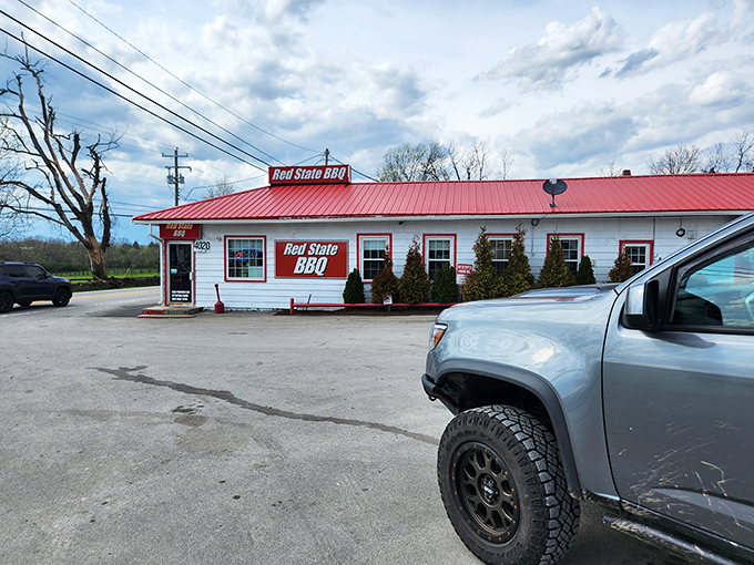 The little white building with the bright red roof isn't trying to be fancy&mdash;it's too busy perfecting what matters: smoke, meat, and Kentucky hospitality.