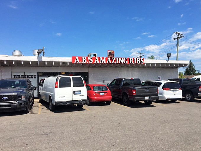 The unassuming exterior of A.B.'s Smokehouse proves once again that barbecue brilliance often hides in plain sight. No fancy frills needed when the meat speaks for itself.