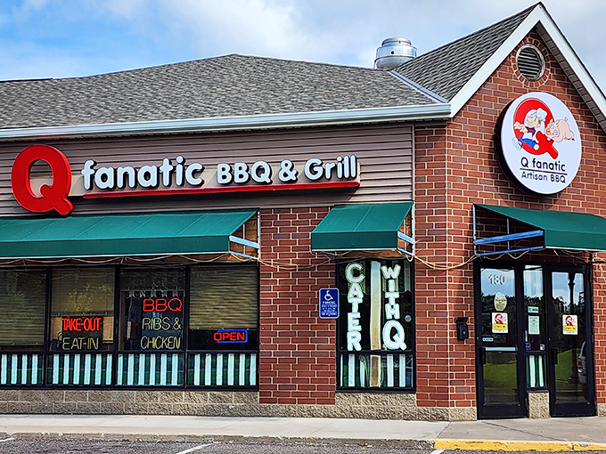 Strip mall treasure hunting at its finest! Q Fanatic's unassuming exterior houses flavor explosions that would make Guy Fieri need a new vocabulary.