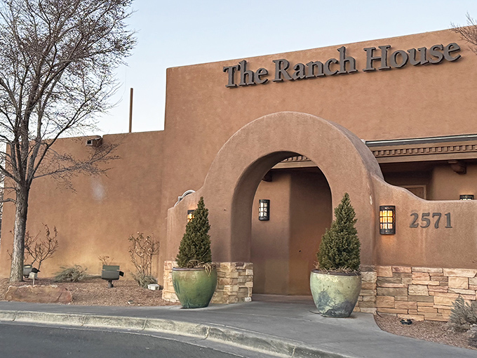 Adobe walls and southwestern charm welcome you to The Ranch House, where Santa Fe's best-kept BBQ secret hides behind an unassuming facade.