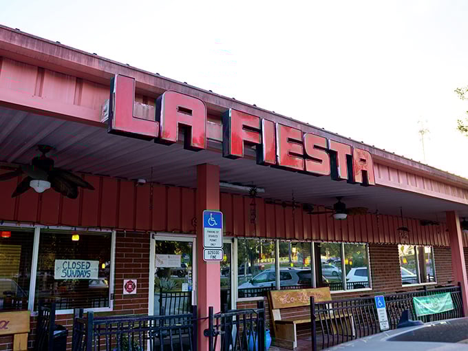 That unmistakable coral-pink exterior isn't just a building&mdash;it's a beacon of hope for anyone craving authentic Mexican flavors in Gainesville.