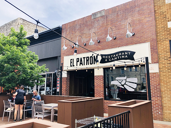 El Patr&oacute;n's unassuming brick facade belies the flavor fiesta happening inside. String lights and patio seating invite you to linger over margaritas on warm Kansas evenings.