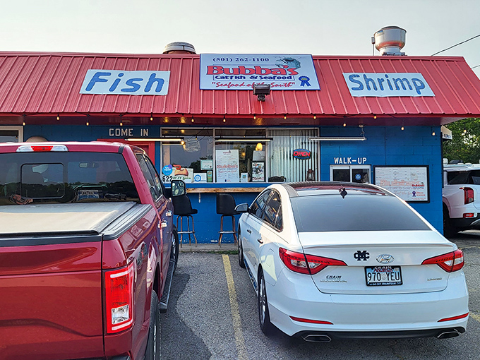 The bright red roof and bold "Fish" and "Shrimp" signs aren't subtle, but neither is the flavor waiting inside this Hot Springs treasure.