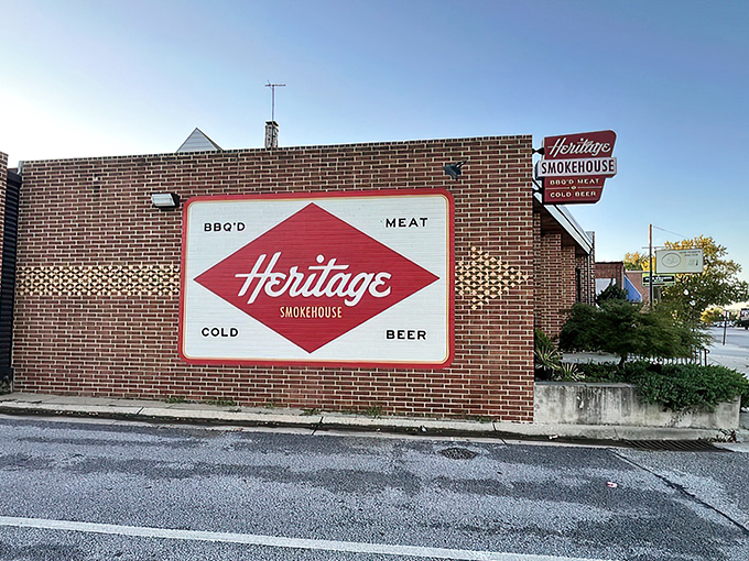 That iconic red diamond sign isn't just branding&mdash;it's a beacon of hope for the barbecue-deprived. "MEAT" and "BEER" might be the two most beautiful words in the English language.