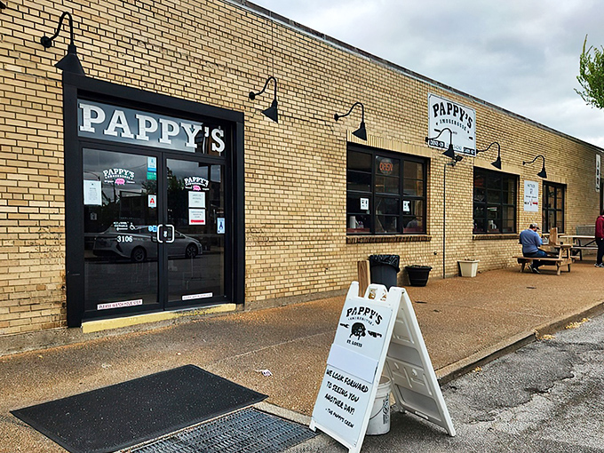 The iconic sign promises two things barbecue lovers crave most: slow-smoked Memphis-style goodness and the option to eat it there or take it home.
