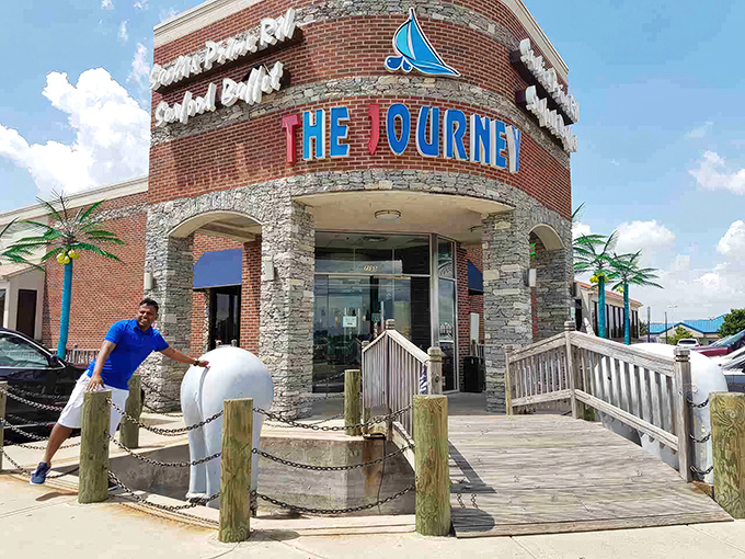 The Journey's distinctive stone and brick exterior welcomes hungry adventurers with a promise of culinary delights waiting within. Indianapolis' answer to globetrotting without a passport.