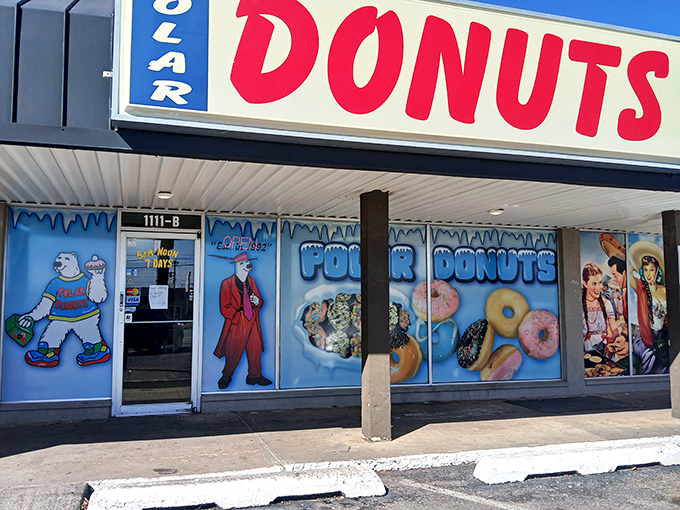 The unassuming strip mall exterior that houses donut greatness. No fancy architecture needed when what's inside is this good.