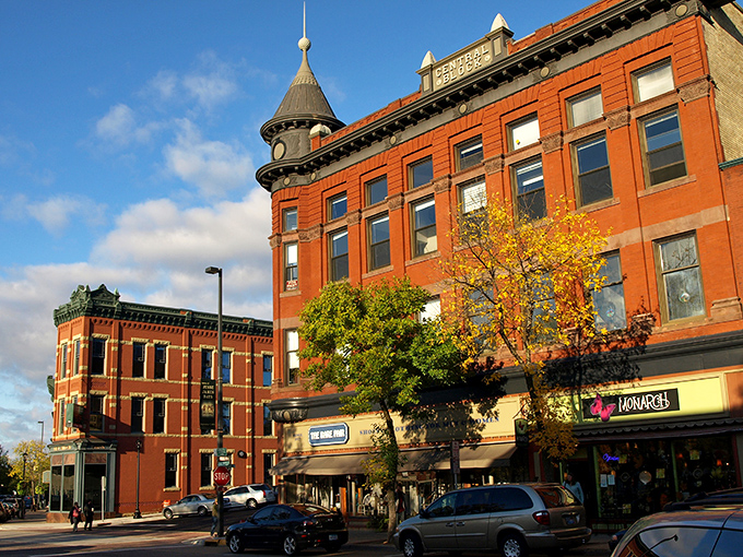 Northfield's historic downtown looks like it was plucked straight from a Norman Rockwell painting, with that distinctive turret standing guard over Division Street.