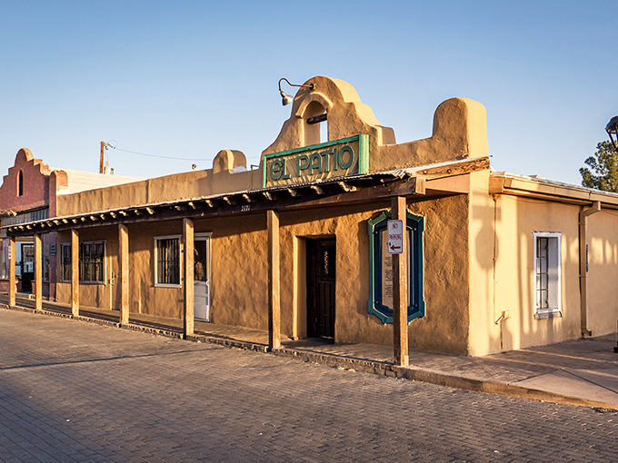 Historic adobe buildings line Mesilla's streets, where time seems to slow down and the desert sun casts a golden glow on centuries of stories.