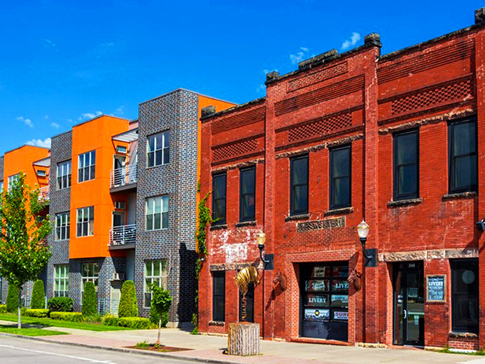 The farmers market pavilion bursts with color like a botanical garden that decided to throw a party. Fresh flowers and local produce create a feast for all senses.