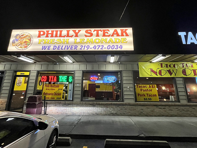 Look for the Merrillville water tower and you've found cheesesteak nirvana. This unassuming strip mall treasure proves big flavors often hide in modest packages. 
