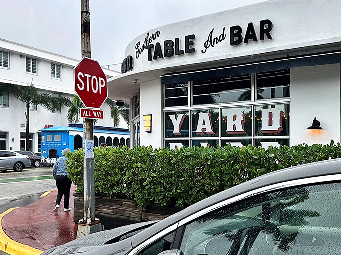 Corner real estate never looked so inviting! Yardbird's unassuming exterior on Miami Beach belies the Southern comfort revolution happening inside.