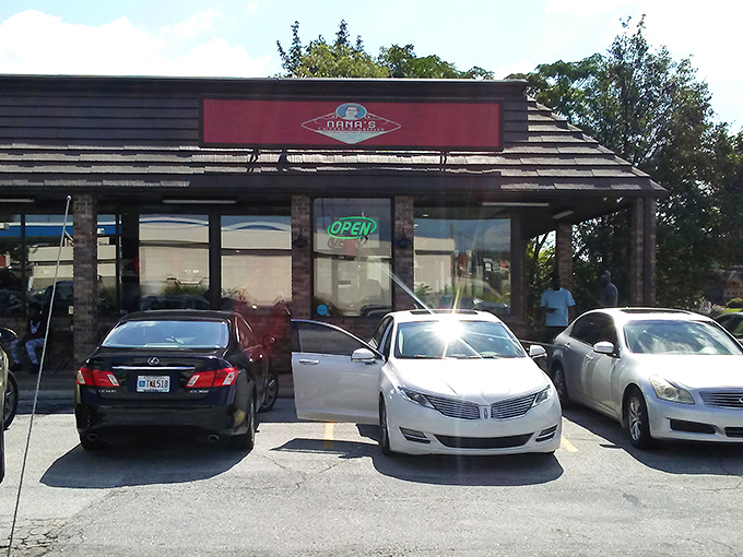 The brick exterior with its signature red awnings stands as a beacon of hope for chicken-and-waffle enthusiasts. Southern comfort food paradise found!