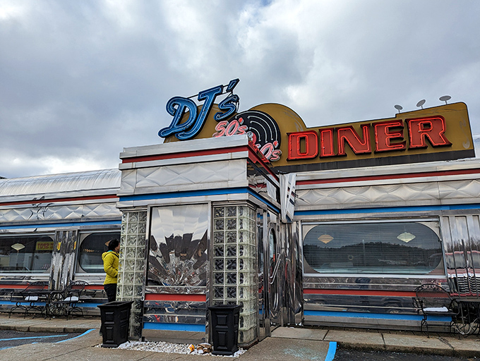 The gleaming silver exterior of DJ's isn't just a diner&mdash;it's a time machine with neon signs instead of buttons and dials.