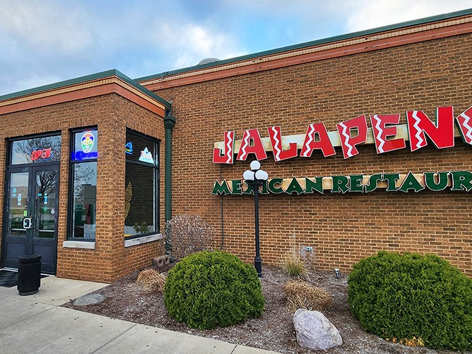 The red sign beckons like a culinary lighthouse on the Illinois prairie&mdash;Jalapenos stands ready to rescue you from mundane meals with its brick-and-mortar promise of Mexican delights.