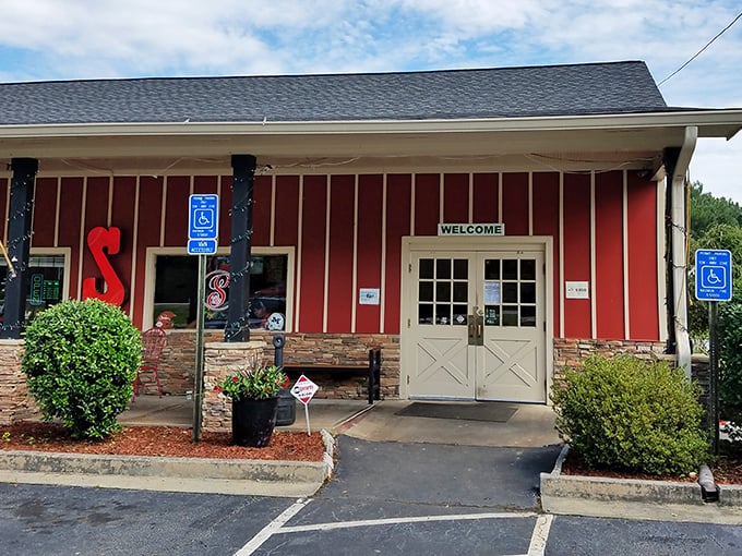The classic American diner dream lives at Sister's Family Restaurant, where vintage muscle cars in the parking lot hint at the timeless treasures waiting inside.