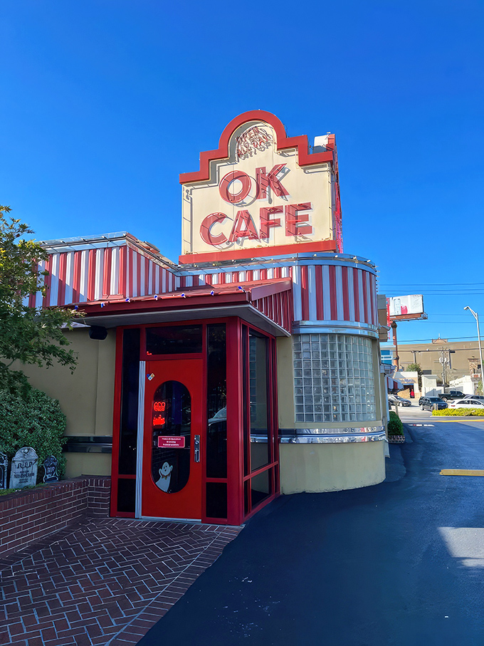 That iconic yellow exterior with red-striped awning isn't just eye-catching&mdash;it's a time machine to when diners were the cornerstone of American social life.