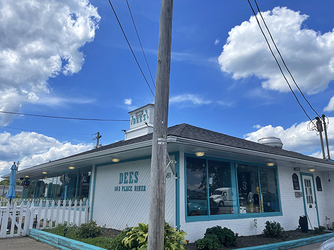 The turquoise trim on Dee's 50's Place Diner isn't just a design choice&mdash;it's a beacon calling hungry travelers home to Barberton's time capsule of comfort food