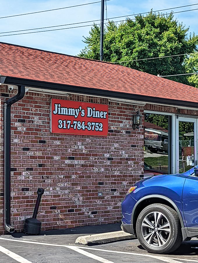 The brick exterior of Jimmy's Diner may be humble, but inside awaits culinary magic that keeps Indianapolis locals coming back for decades.