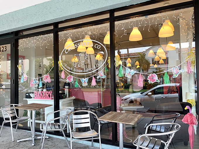 The charming storefront of Croissant & Co beckons with its cheerful outdoor seating&mdash;a perfect spot to people-watch while contemplating the meaning of butter.