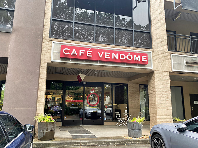 The unassuming storefront of Caf&eacute; Vend&ocirc;me beckons with its bright red sign &ndash; a Parisian lighthouse calling hungry sailors home to buttery shores.