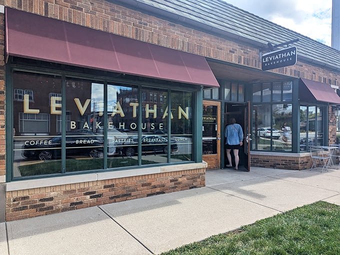 Like a well-dressed character from a Nancy Meyers film, Leviathan Bakehouse's exterior combines brick warmth with metropolitan sophistication, inviting you to walk through its doors.