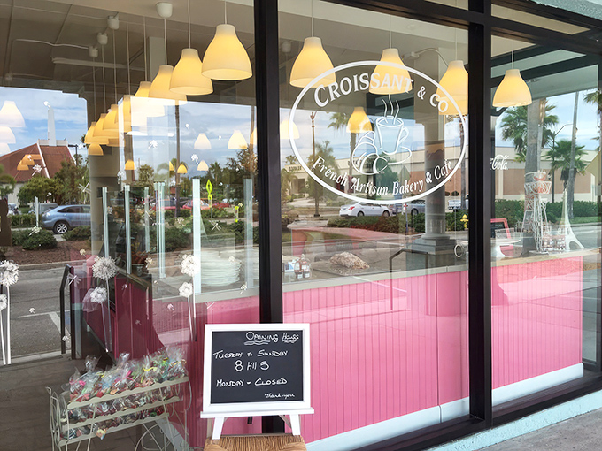 The charming storefront of Croissant & Co beckons with its cheerful outdoor seating&mdash;a perfect spot to people-watch while contemplating the meaning of butter.
