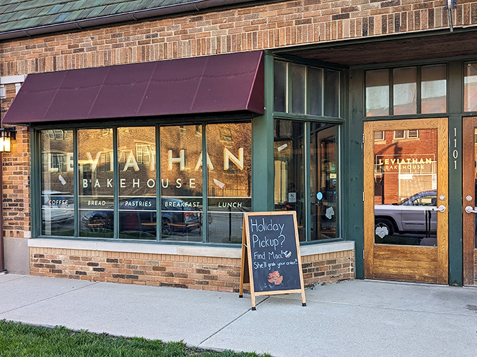 Like a well-dressed character from a Nancy Meyers film, Leviathan Bakehouse's exterior combines brick warmth with metropolitan sophistication, inviting you to walk through its doors.