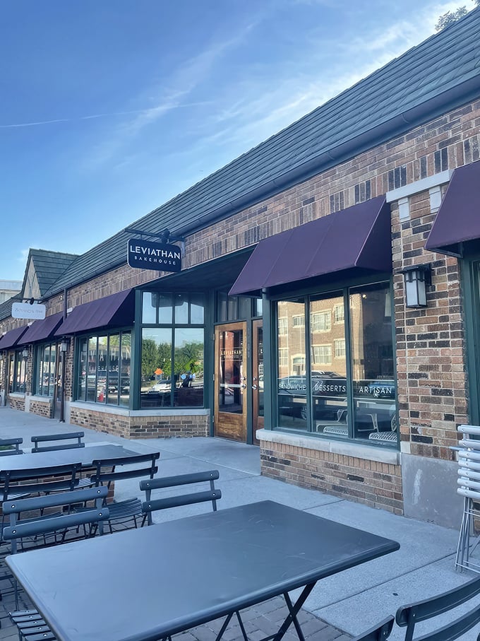 Like a well-dressed character from a Nancy Meyers film, Leviathan Bakehouse's exterior combines brick warmth with metropolitan sophistication, inviting you to walk through its doors.