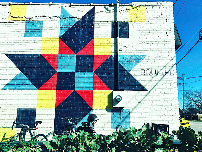 Impossible to miss with its bold geometric mural, Boulted Bread's exterior isn't just Instagram-worthy&mdash;it's an artistic prelude to the culinary masterpieces waiting inside.