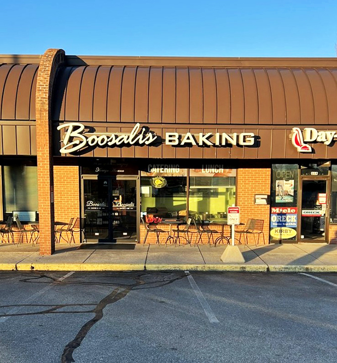 The unassuming storefront that houses Ohio's butter kingdom. Like finding Shakespeare performing in a strip mall &ndash; modest exterior, magnificent interior.