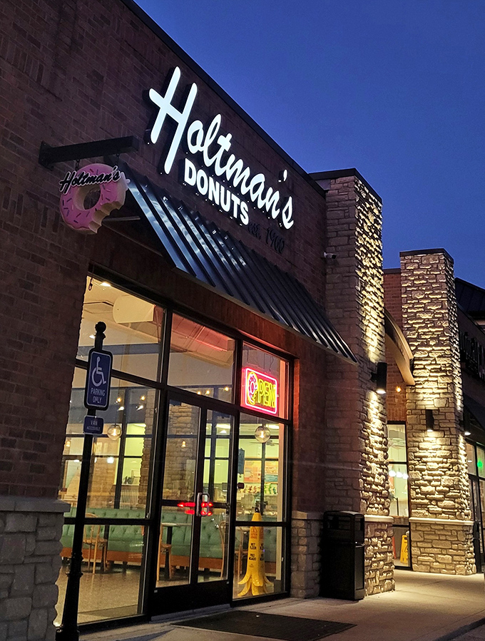 The unassuming brick exterior of Holtman's belies the sugary wonderland within. Like finding a treasure chest disguised as an ordinary box.