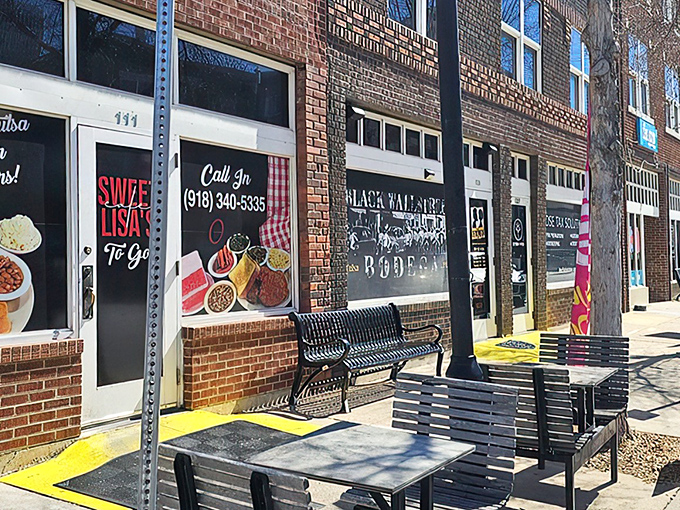 The unassuming storefront promises culinary treasures within. Those window displays aren't just decoration&mdash;they're a preview of the soul-satisfying feast awaiting inside.
