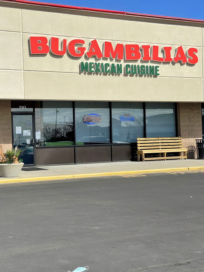 The unassuming storefront might fool you, but that bold red sign is like a beacon calling to serious enchilada enthusiasts across the Hoosier state.