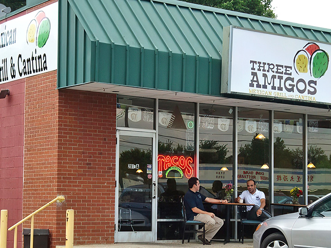 The vibrant mural outside Three Amigos sets the tone &ndash; authentic Mexican cuisine lives behind this unassuming brick fa&ccedil;ade in Charlotte.