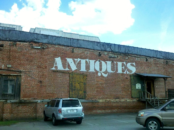 The brick facade proudly announces your mission for the day&mdash;treasure hunting in what feels like Georgia's answer to Aladdin's cave.