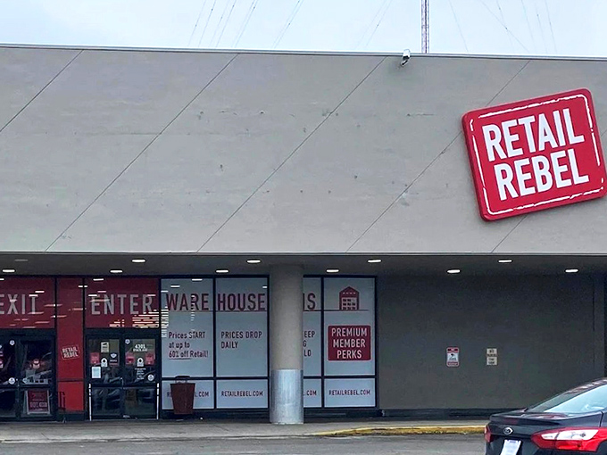 The unassuming exterior of Retail Rebel belies the treasure trove within. Like a retail speakeasy, only the initiated know what bargain wonders await inside.