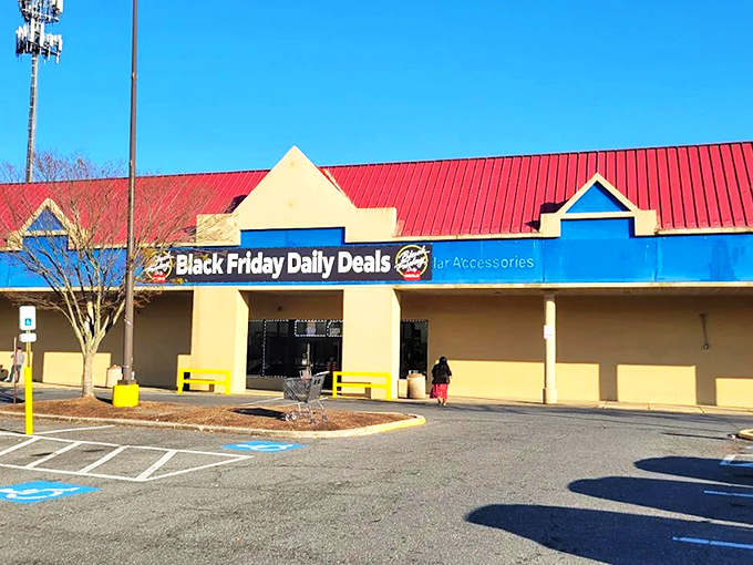 The treasure hunt begins at this cheerful yellow and blue building with its distinctive red roof&mdash;Maryland's answer to retail therapy with a twist.